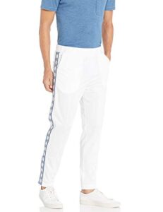 a|x armani exchange men's polyester tricot draw string trouser, white, m