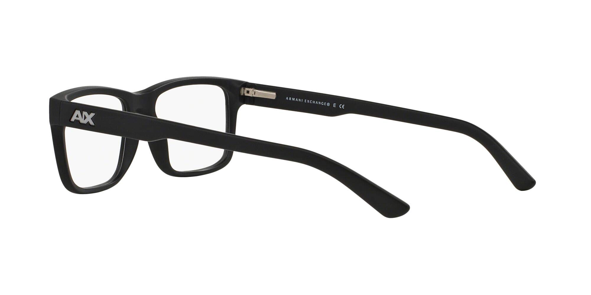 A|X ARMANI EXCHANGE Men's AX3016 Square Prescription Eyewear Frames, Black/Demo Lens, 53 mm