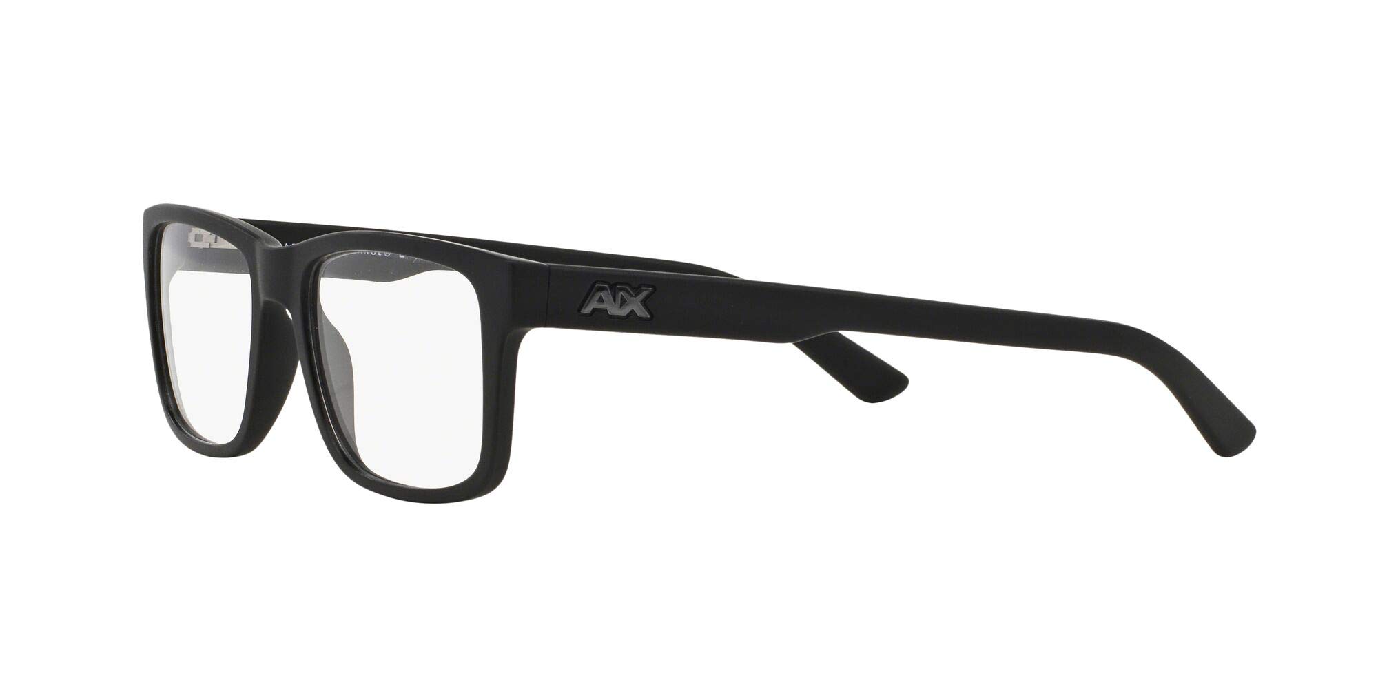 A|X ARMANI EXCHANGE Men's AX3016 Square Prescription Eyewear Frames, Black/Demo Lens, 53 mm