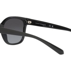 A|X ARMANI EXCHANGE Women's Ax4127s Cat Eye Sunglasses, Shiny Black/Gradient Grey, 54 mm