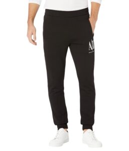 a｜x armani exchange men's icon project embroidered jogger, black, xxl