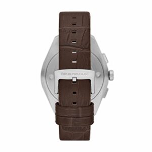 Emporio Armani Men's Chronograph Brown Leather Watch (Model: AR11482)