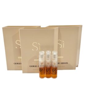 giorgio armani si intense sample perfume women spray 1.2 ml / 0.04 oz - set of 3