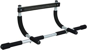 iron gym pull up bars - total upper body workout bar for doorway, adjustable width locking, no screws portable door frame horizontal chin-up bar, fitness exercise & training equipment for home