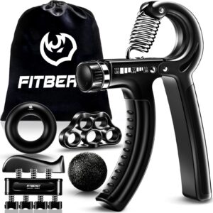 fitbeast grip strengthener forearm strengthener hand grips strengthener kit - 5 pack adjustable resistance