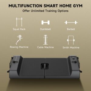 Motion Space Smart Fitness Board- 6 IN 1 Foldable Home Gym Workout Equipment with Standard, Eccentric, Isokinetic Modes, Full Body Training, Strength, HIIT, Cardio, Plyometric, APP, WiFi and Bluetooth