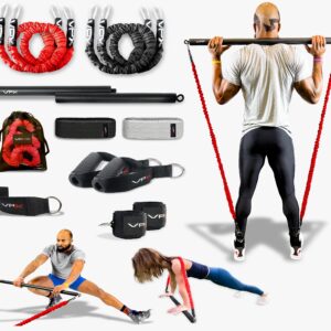 VPX Pro Fitness Home Gym 3.0 | 14pc Accessories | Adjustable Lifting System | Replaces Weight, Cable, & Machine Training with Suspension Resistance Power | Men & Women | Up to 220 lb of Resistant Max