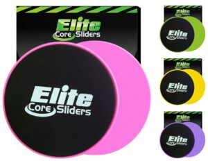 elite sportz exercise sliders are double sided and work smoothly on any surface. wide variety of low impact exercise’s you can do. full body workout, compact for travel or home - pink