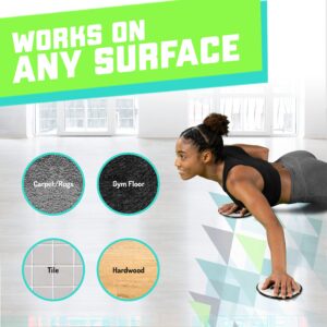 Elite Sportz Exercise Sliders are Double Sided and Work Smoothly on Any Surface. Wide Variety of Low Impact Exercise’s You Can Do. Full Body Workout, Compact for Travel or Home - Pink