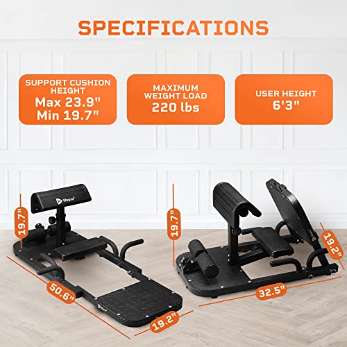 Lifepro GluteBlast Hip Thrust Machine - Premium Squat & Glute Machine Workout Equipment for at Home Gym with Resistance Bands - Multipurpose Glute Bench Targets Glutes, Hips & Thighs