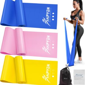 HPYGN Resistance Bands Women, Elastic Exercise Bands 6.9 ft Long Stretch Bands for Physical Therapy Yoga Pilates at Home or The Gym Workouts Strength Training