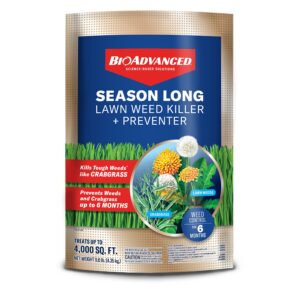 BioAdvanced Season Long Weed Killer Plus Preventer for Norther Lawns, Granules, 9.6 LB