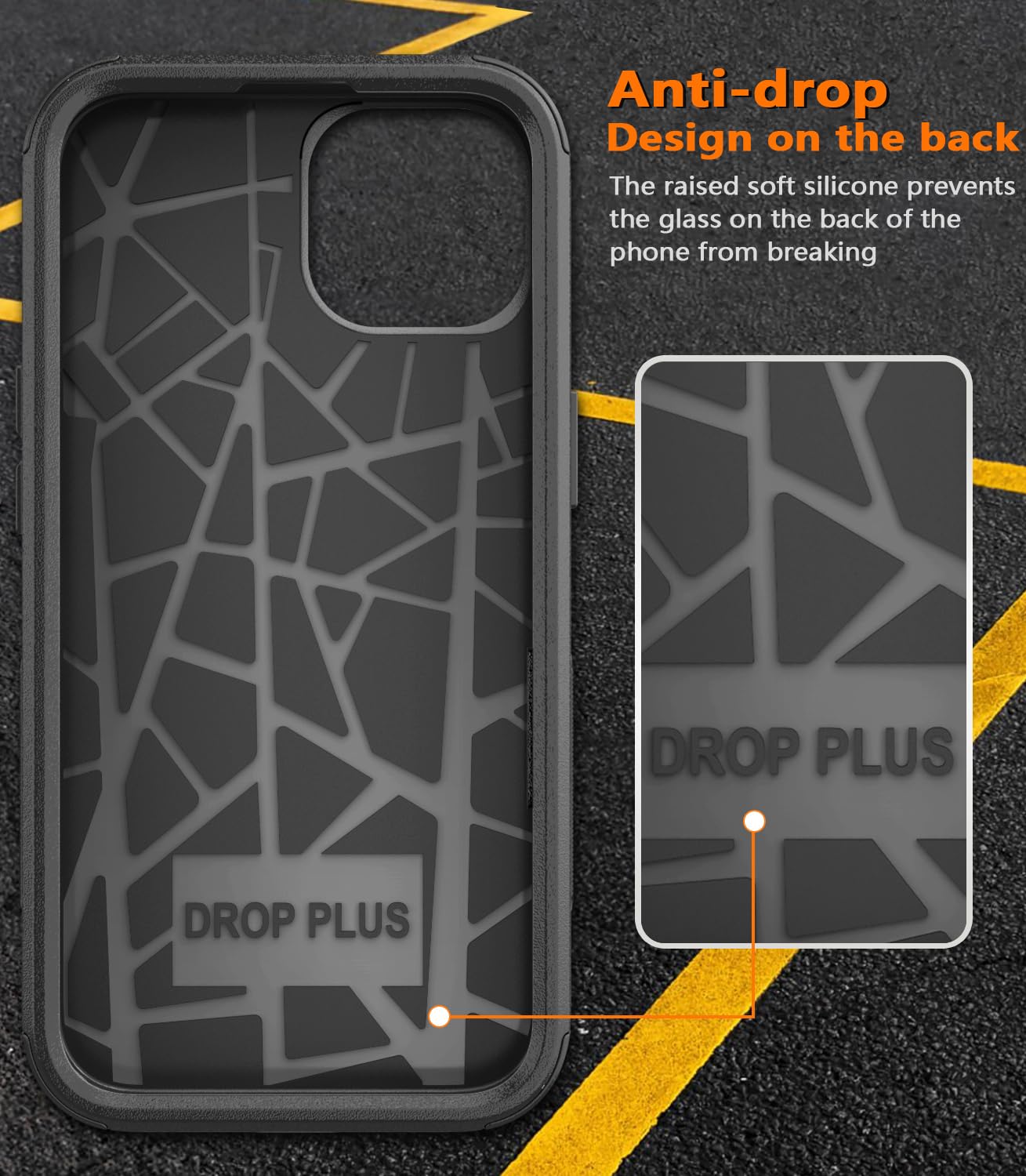 Diverbox for iPhone 15 Pro Max Case [Shockproof] [Dropproof] [Tempered Glass Screen Protector ],Heavy Duty Protection Phone Case Cover for Apple iPhone 15 pro max 6.7 inch (Black -3in1)