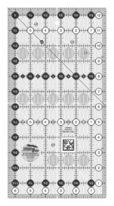 creative grids quilt ruler 6-1/2in x 12-1/2in - cgr612