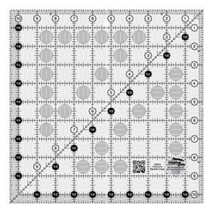 creative grids square quilt ruler 10-1/2in x 10-1/2in - cgr10