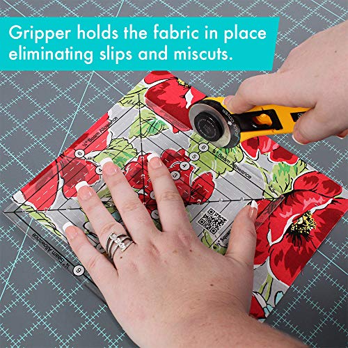 Creative Grids 6-1/2in Square It Up or Fussy Cut Square Quilt Ruler - CGRSQ6