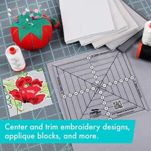 Creative Grids 6-1/2in Square It Up or Fussy Cut Square Quilt Ruler - CGRSQ6