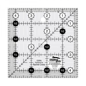 creative grids quilt ruler 4-1/2in square - cgr4