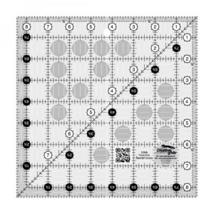 creative grids 8.5" square quilting ruler template cgr8