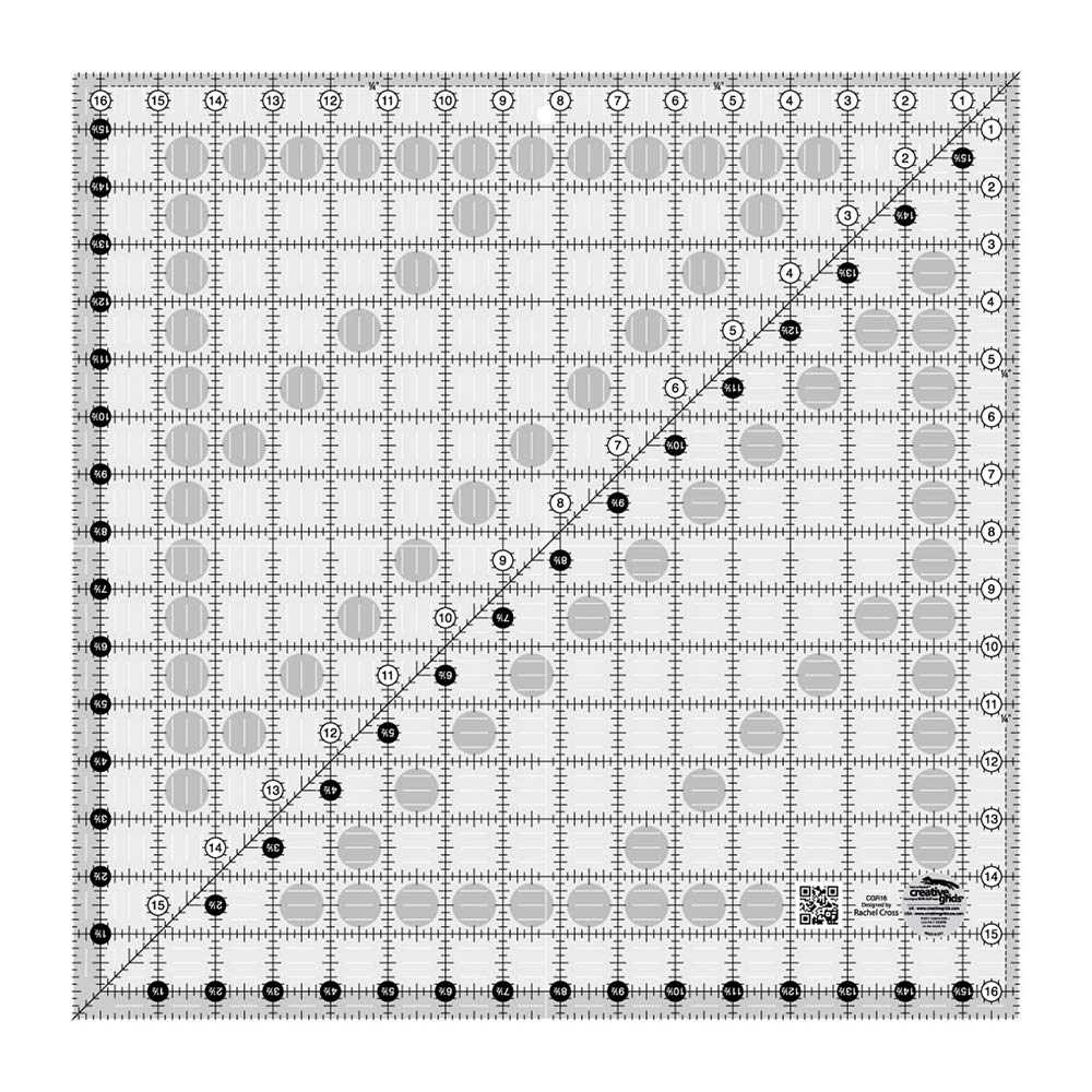 Creative Grids Quilt Ruler 16-1/2in Square - CGR16