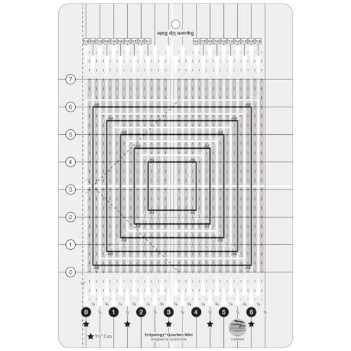 Creative Grids Stripology Quarters Mini Strip Cutting Ruler