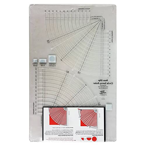 Creative Grids Circle Savvy 11-3/4in x 18-1/2in Quilt Ruler - CGRSAV1