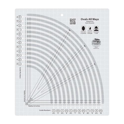 Creative Grids Ovals All Ways Quilt Ruler - CGRKAOVAL