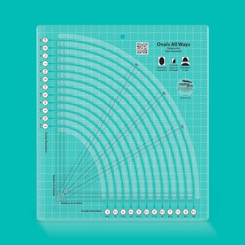 Creative Grids Ovals All Ways Quilt Ruler - CGRKAOVAL