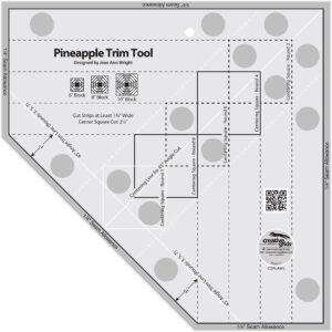 creative grids pineapple trim tool for 6, 8 or 10in finished blocks - cgrjaw3