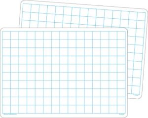 teacher created resources tcr77253 math grid dry erase boards, set of 10, multi