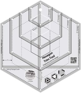 creative grids hexagon trim tool quilt ruler - cgrjaw4