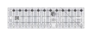 creative grids quick trim and circle 3 1/2 inch x 12 1/2 inch quilting ruler ((cgrmt1)