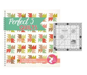 perfect 5 quilts bundle- creative grids perfect 5 ruler and perfect 5 quilts pattern book