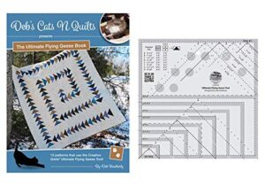 deb's cats n quilts bundle - the ultimate flying geese book & creative grids ultimate flying geese ruler cgrdh4