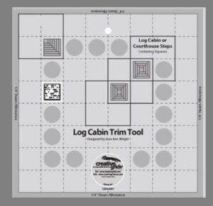 creative grids log cabin trim tool for 8" blocks