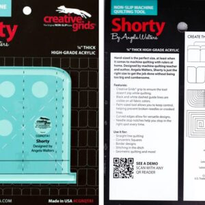 Creative Grids Machine Quilting Tool 4 Pack Squiggy, Archie, Shorty, Slim