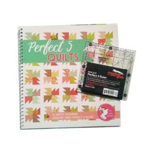 creative grids it's so emma's perfect 5 quilts book perfect 5 ruler (cgrperf5) bundle