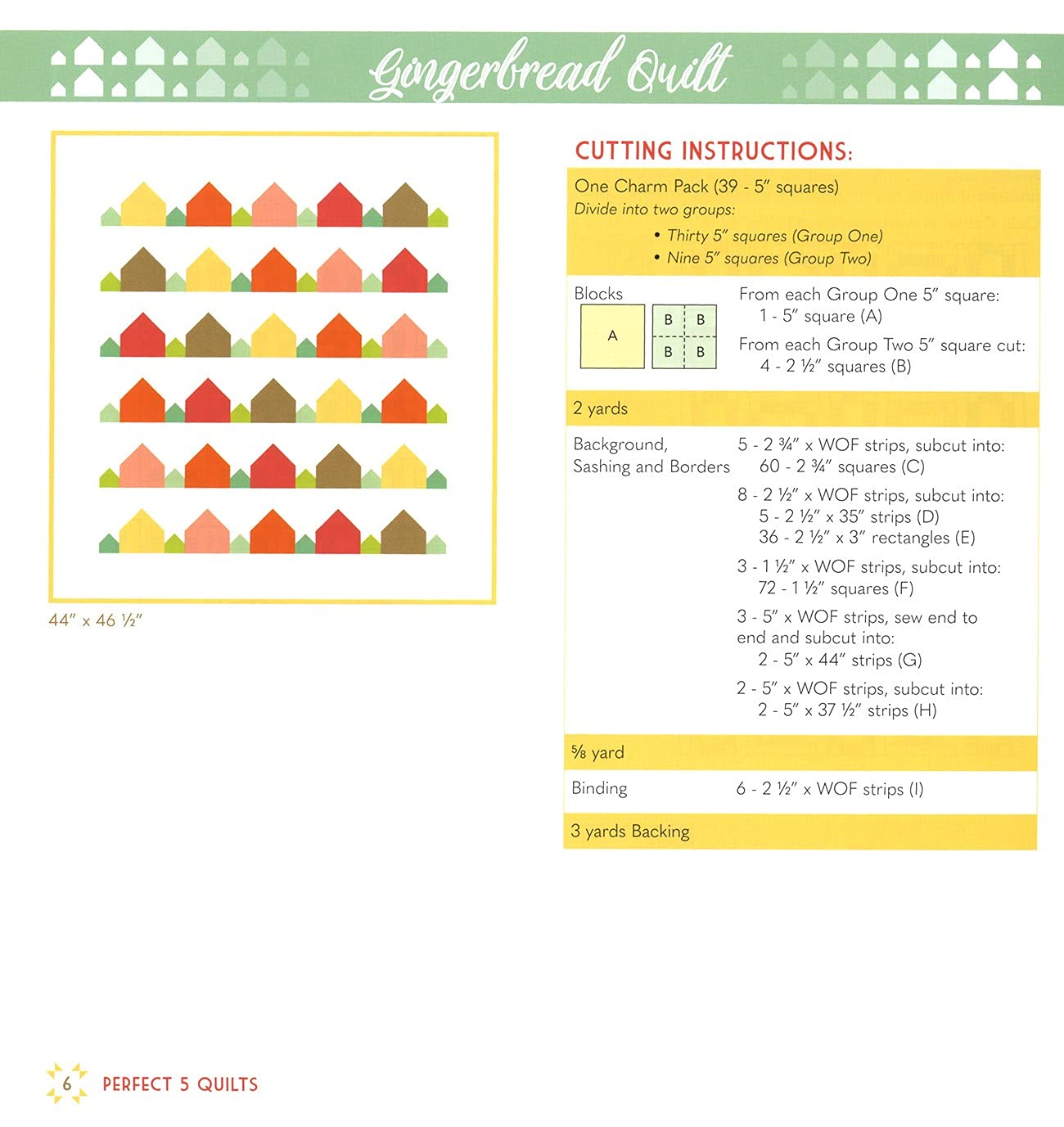 Creative Grids It's So Emma's Perfect 5 Quilts Book Perfect 5 Ruler (cgrPERF5) Bundle