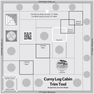 creative grids curvy log cabin trim tool for 8" blocks