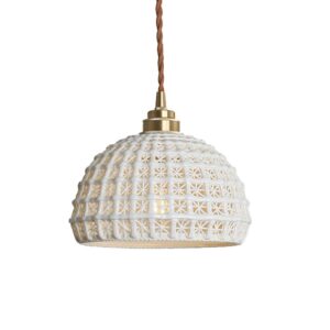 ssbhdm creative grid ceramic pendant lamp lampshade,nordic minimalist style chandelier,e27 base single-head hanging light,bookstore kitchen living room decorative lighting fixtures