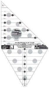 creative grids quilting ruler multi-size 45 degree / 60 degree triangle by creative grids usa