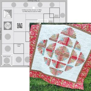 bundle of creative grids curvy log cabin trim tool 8in finished blocks and cut loose press facination curvy log cabin quilt pattern