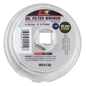 Performance Tool 14 Flute Toyota Oil Filter Wrench, Aluminum, 64mm