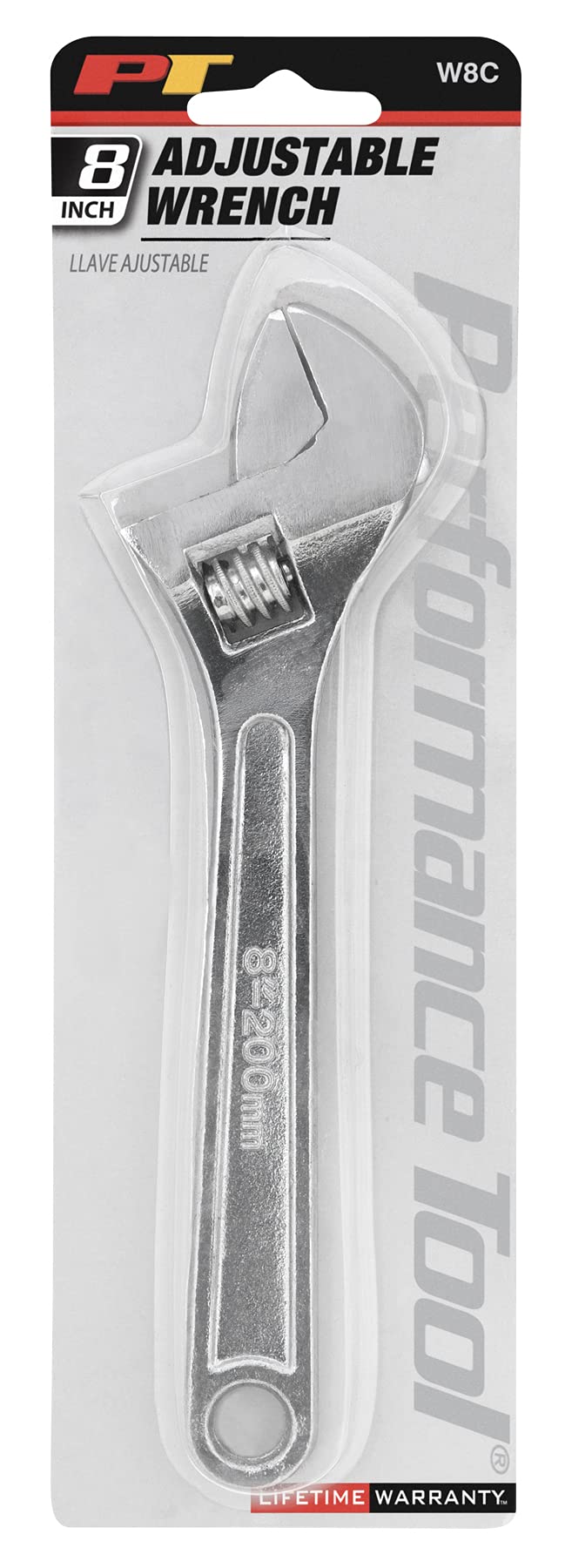 Performance Tool W8C Adjustable Wrench, 8