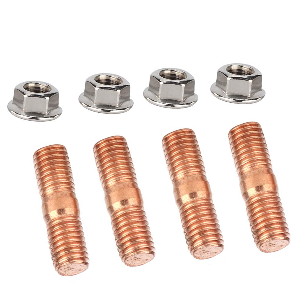 Stud Kit M10x1.50 Thread Screw and Nuts Set, 8Pcs 4 Set Manifold Studs Kit, T3 T4 T6 High Strength Stud Kit Flange Nuts