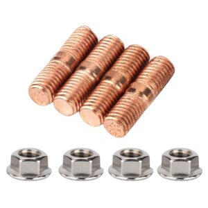 Stud Kit M10x1.50 Thread Screw and Nuts Set, 8Pcs 4 Set Manifold Studs Kit, T3 T4 T6 High Strength Stud Kit Flange Nuts