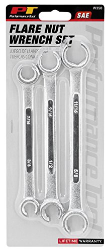 Performance Tool W350 Sae Flare Nut Wrench Set, 3-Piece