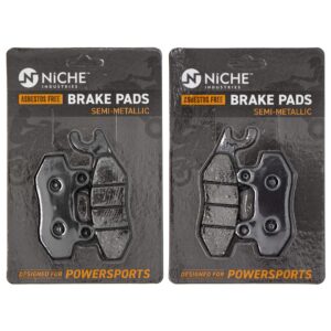 niche brake pad set for kawasaki klr650 43082-0080 43082-0060 front rear semi-metallic