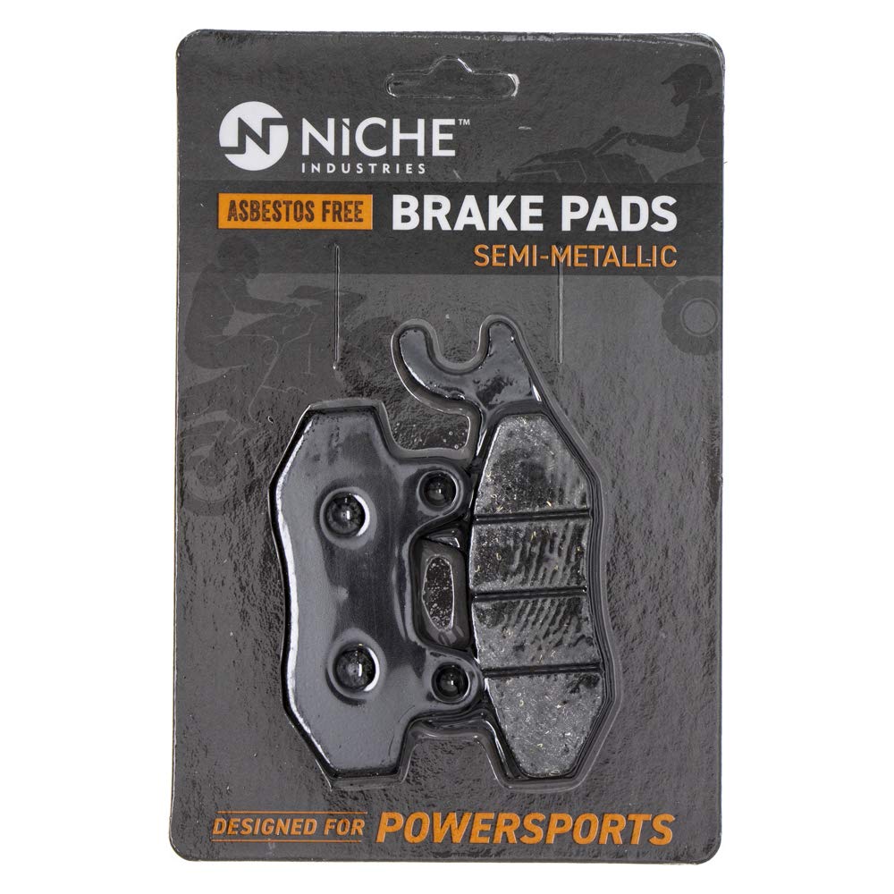 NICHE Brake Pad Set for Kawasaki KLR650 43082-0080 43082-0060 Front Rear Semi-Metallic