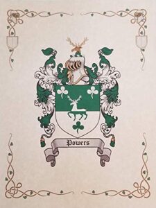 mr sweets lapper coat of arms, family crest 8.5x11 print - surname origin: english england